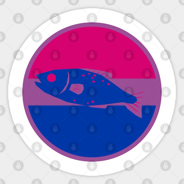 Bisexual LGBTQ Pride flag Fish, Flag Stripes in a sphere - Bisexual ...